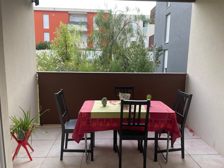 T2 Av Terrasse, Proche Plages & Centre Montpellier - Castelnau-le-Lez
