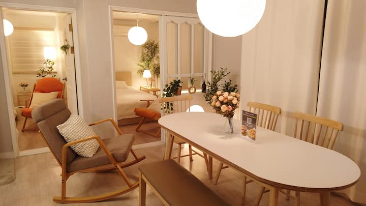 아현역10분/방3개/침대4개/최대7인#이대#신촌#홍대#경복궁#미스터멘션 - Seoul