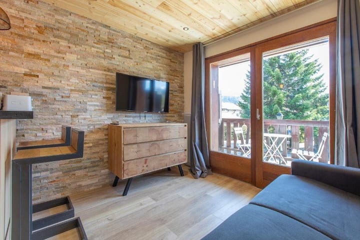 Charme Alpin à Megève + Balcon - 메줴브