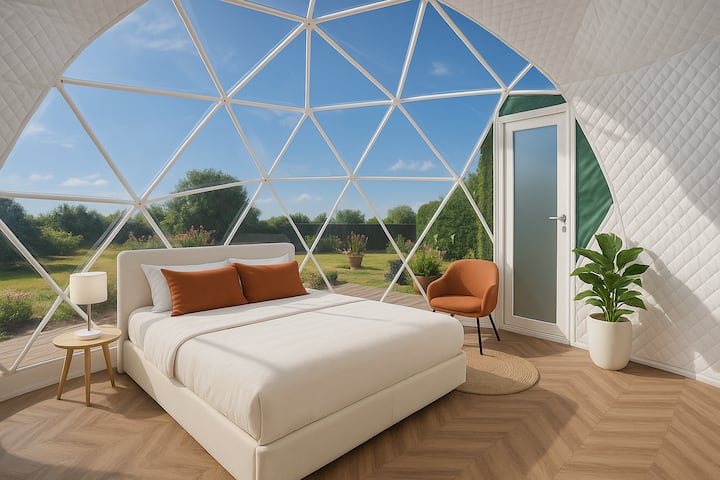 Geodesic Dome With Garden View - Nijmegen