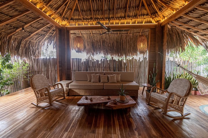Casa El Manglar, Hermosa Cabaña En Madera Teca - San Onofre
