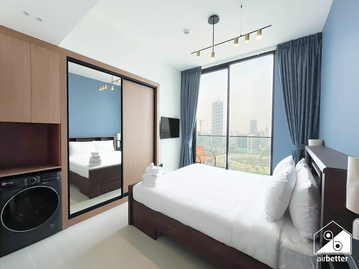 Studio avec vue | Balcon et piscine | JVC - Appartements à louer à Dubaï, Dubaï, Émirats arabes ...