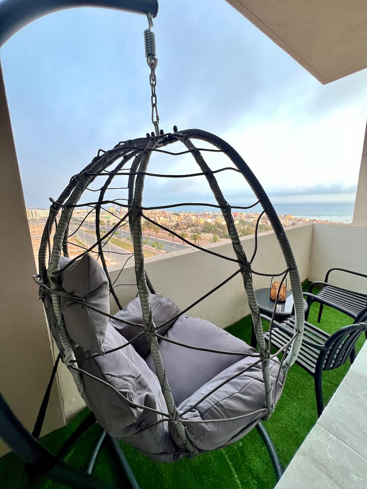 Appartement Luxe Vue Mer Balcon Panoramique - Agadir