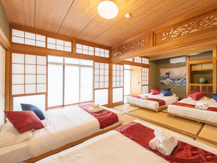 120m2/7min To Saga Station/14 Person /Luxury House - Saga