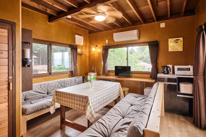 富士山ビュー足湯/Bbq＆ピザ窯/キャンプ気分/ちいさな小屋泊体験/夜景/熱海から車35分/観光拠点 - 伊豆の国市