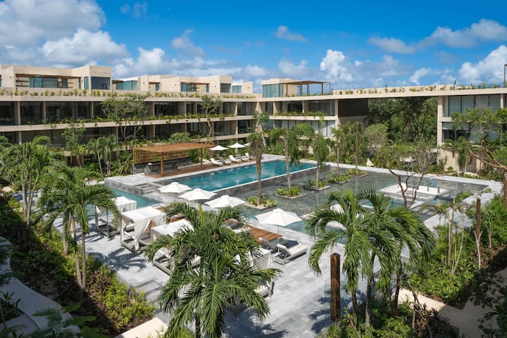2-bd Ap Stunning Pool View, Ac, Wi-fi 3 Beds! - Tulum