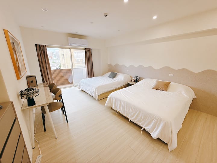 2.捷運五分鐘 大安微光 電梯雙床人4人家庭房 大巨蛋 松菸文創 - Taipei