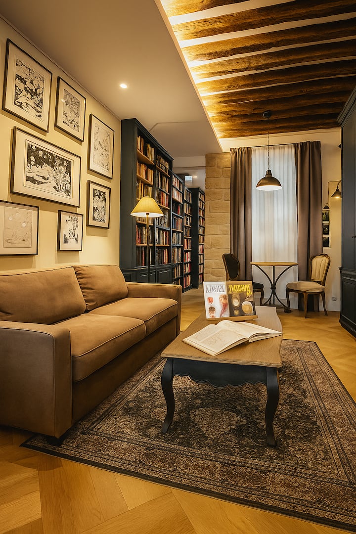 Old Bookshop Style Studio In Marais - Paříž