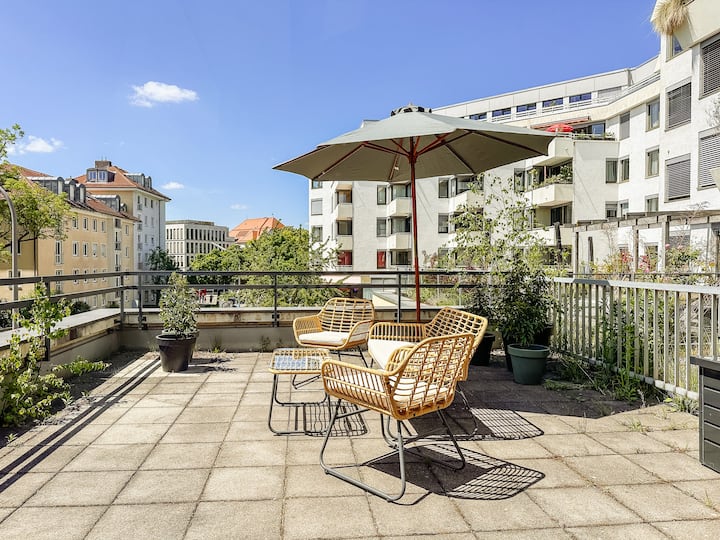 Zentrales Loft: Dachterrasse, Parkplatz, Nespresso - Munich (Monacor di Baviera)