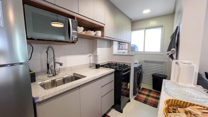 Tudo Novo! Apto A 5 Min Da Praia - Praia Grande