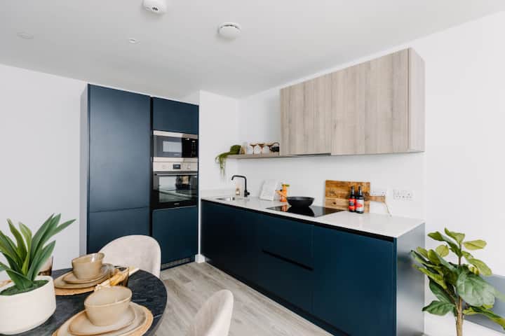 1-bed W/ Gym Near Edgbaston & Botanical Gardens - Birmingham