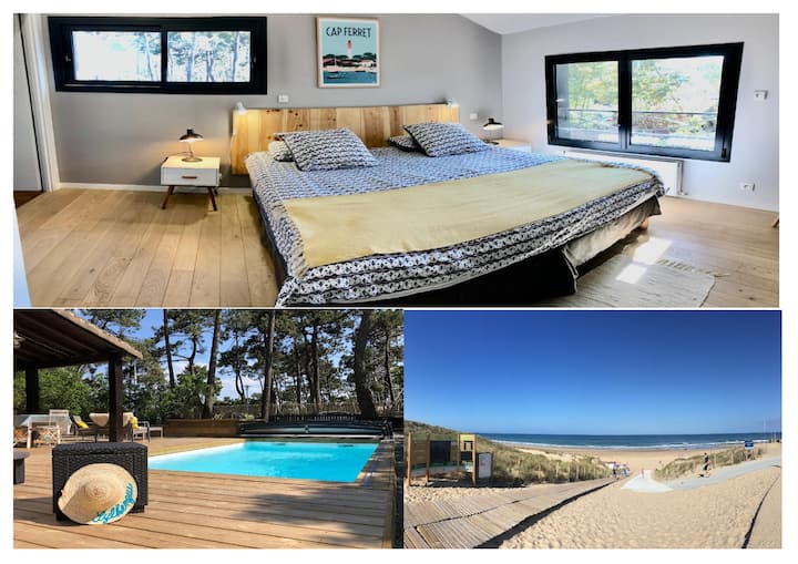 Chambre Privative Piscine Chauffée "Bassin" - Cap Ferret