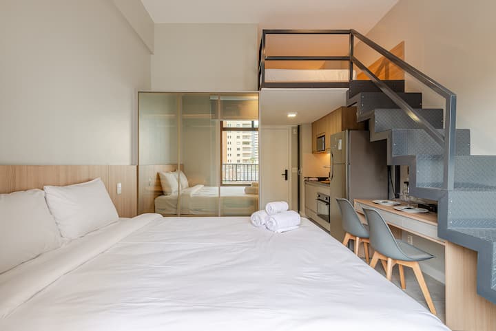 Loft De Luxo No Coração De Pinheiros | A/c, Wi-fi - Pinheiros