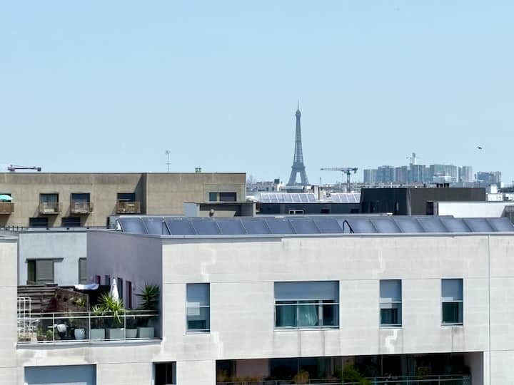 Vue Tour Eiffel, 50m² Pmr Métro 5mn Bail Mobilité - Boulogne-Billancourt