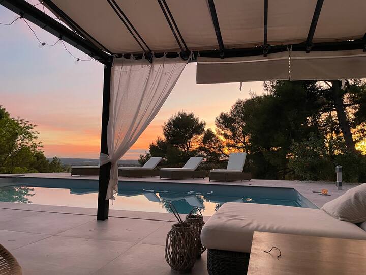 Villa Aix 2km 3ch Piscine Vue - Aix-en-Provence