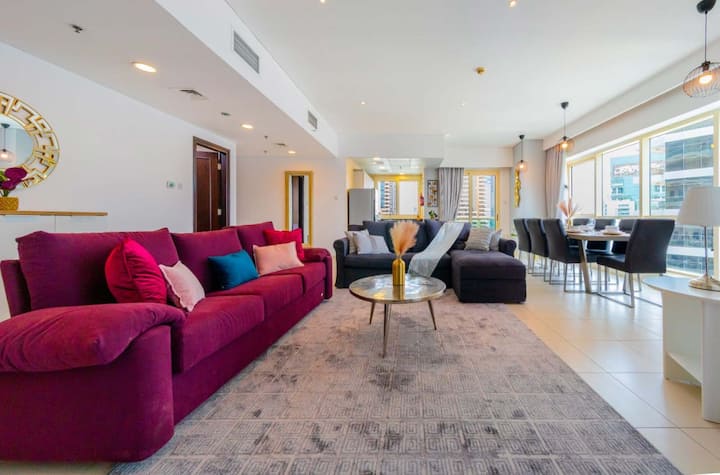Royal Oceanic  ÉLégant 2&nbsp;Chambres Avec Vue Sur La Marina - Dubaï