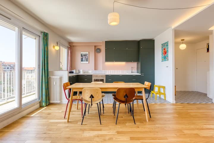 Lumineux 3 Chambres Familial ! Métro à 5 Min - Les Lilas