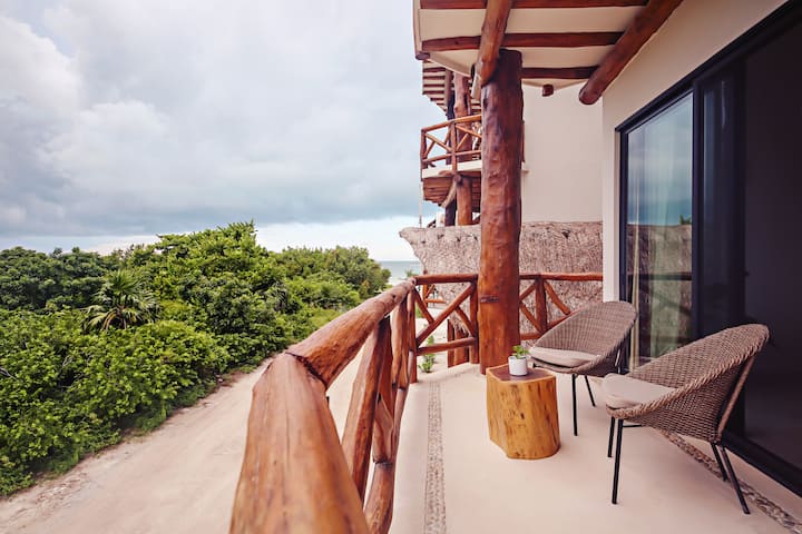 Vista Parcial Al Mar | Depto Céntrico P/6 - Holbox