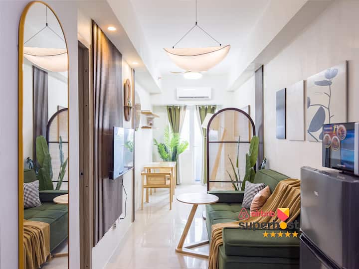 Wabi-sabi Tropics @Smdc Field 1br |Near Airport - Parañaque