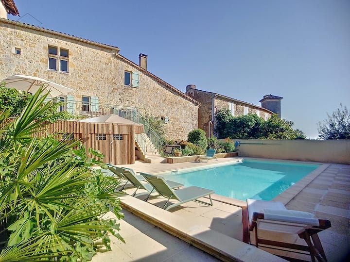 Maison Du Porche, Bâtisse En Pierre 10 Personnes - コンドン