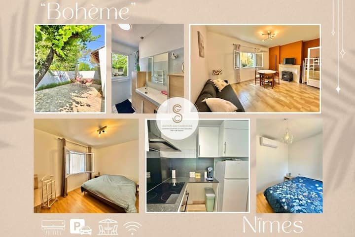 "Bohème" Nîmes Gard - Wifi Climatisation & Cour - Nîmes