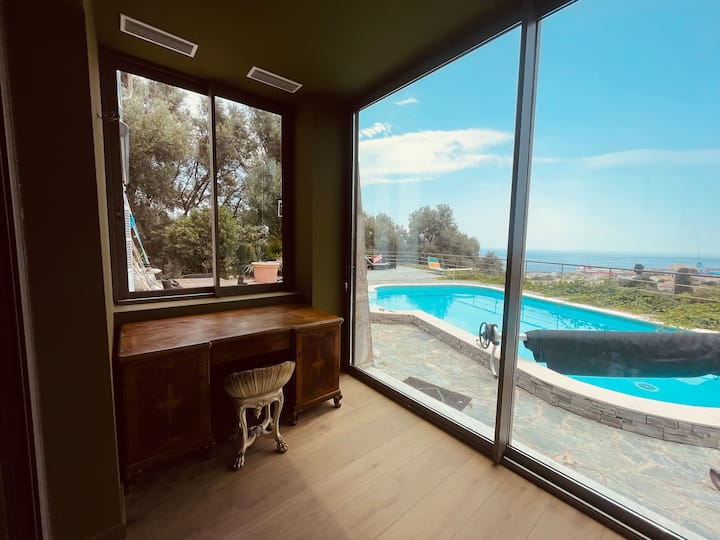 Villa Piscine Vue Mer Jardin - Bastia