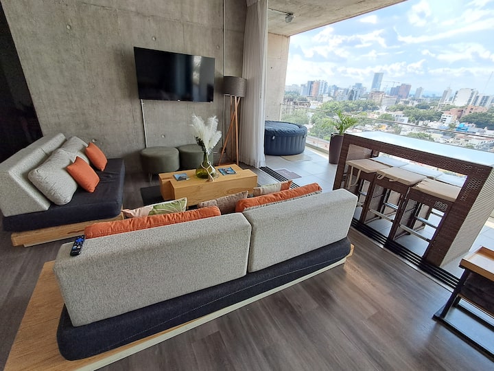Depa Con Terraza, Jacuzzi Y Vista Increíble - Guadalajara, Jalisco, Mexique