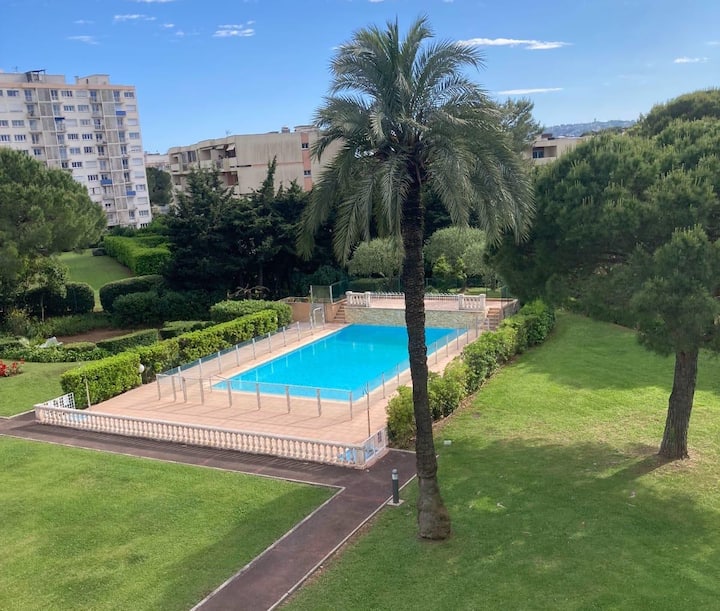 68m² Cosy Et Climatisé, Piscine, Rez-jardin 38m² - Juan-les-Pins