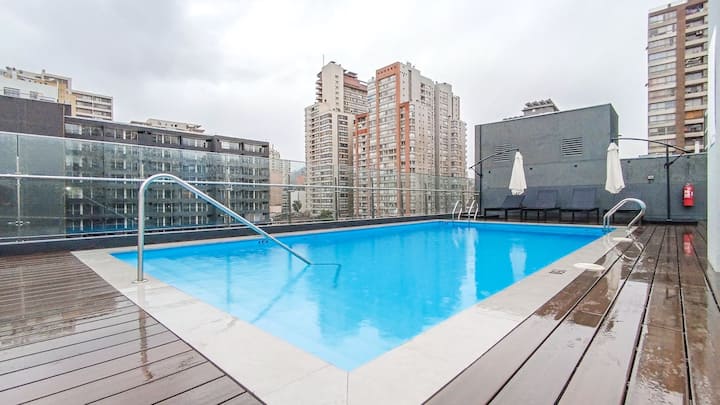 Moderno Y Luminoso Departamento A Pasos Del Metro - Santiago