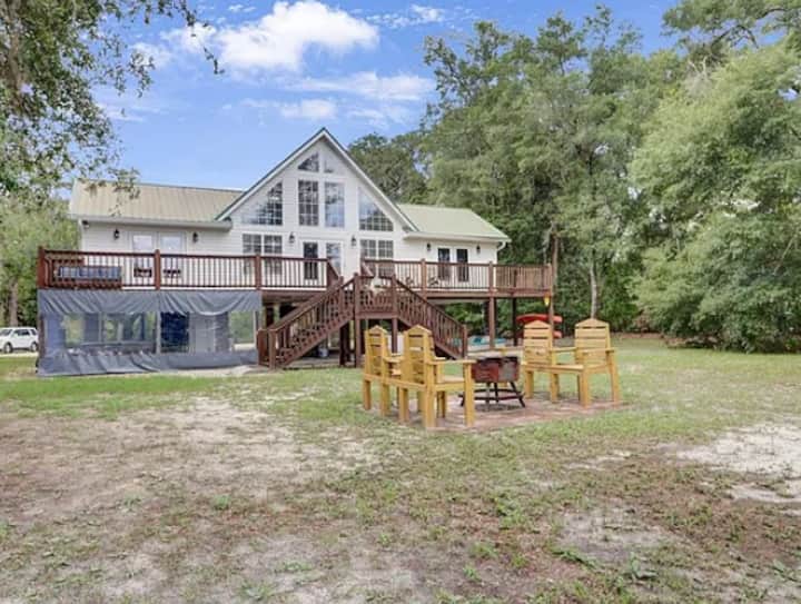 Cypress Landing: Riverfront W/ Private Dock&beach - Branford, FL
