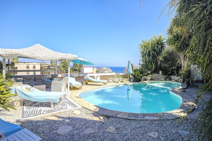 Appartement Dans Villa Vue Mer Piscine - Nice