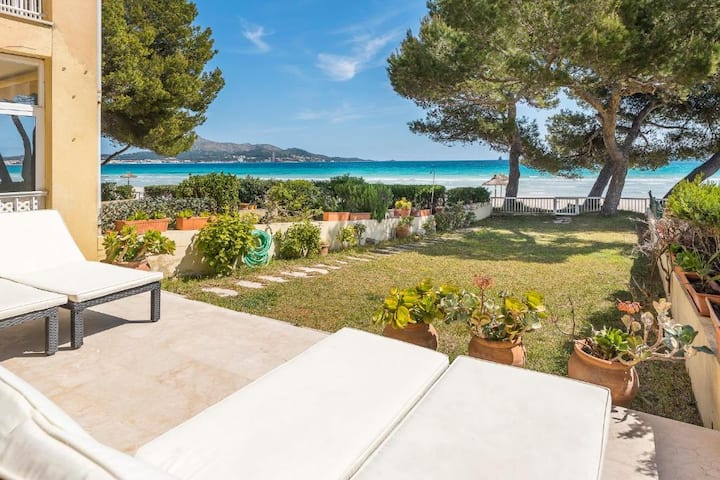 3 Bed. Apt. In Puerto De Alcudia Beach With Garden - Alcúdia