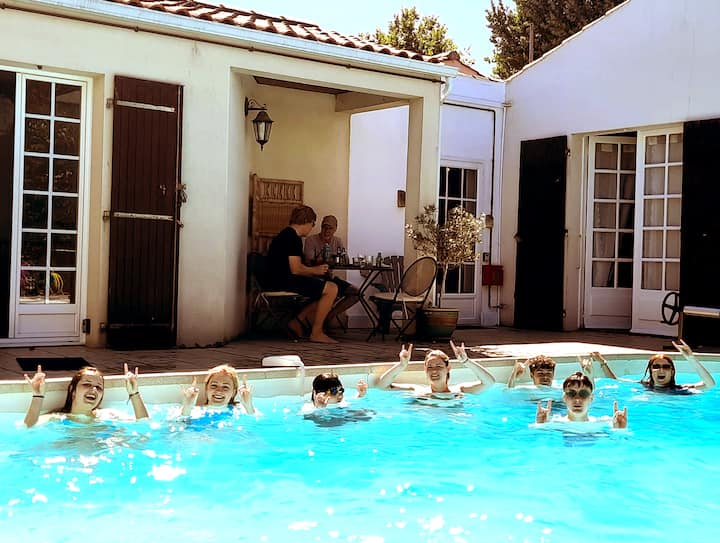 Charmantes Haus + Familien-gîtes + Pool / La Rochelle, Für 20+ Personen - La Rochelle