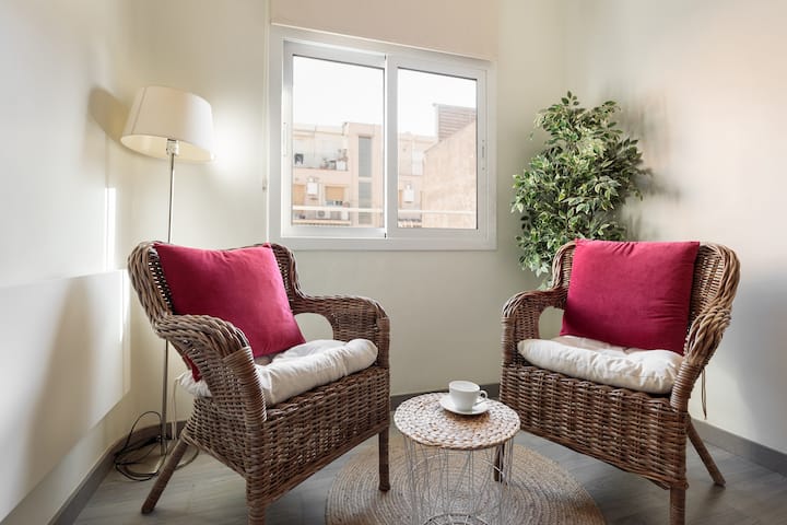Al30 - 3min Beach - 2 Bedroom, Dressroom,workspace - Barcelone
