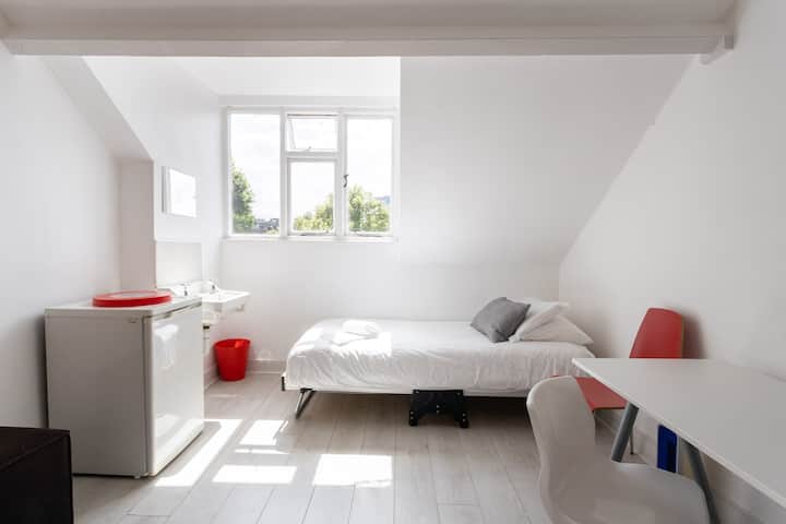 Bright Attic Twin Room In Kensington 302 - London, UK