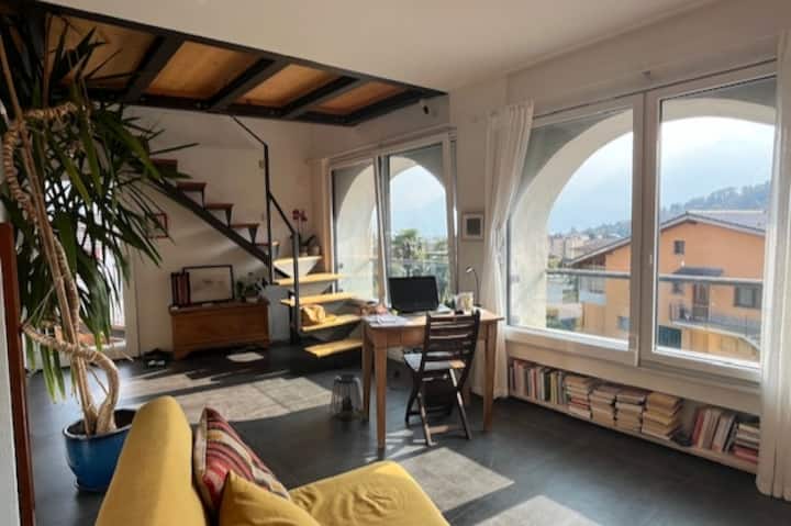 Luminoso Appartamento Duplex Con Giardino - Losone