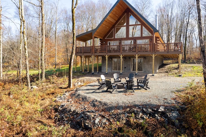 Log Cabin Near Skiing/all Star Village/game Room - Davenport, NY