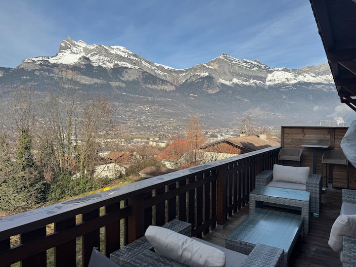 Appart Design 84m² - Vue Montagne - Ski & Thermes - Passy