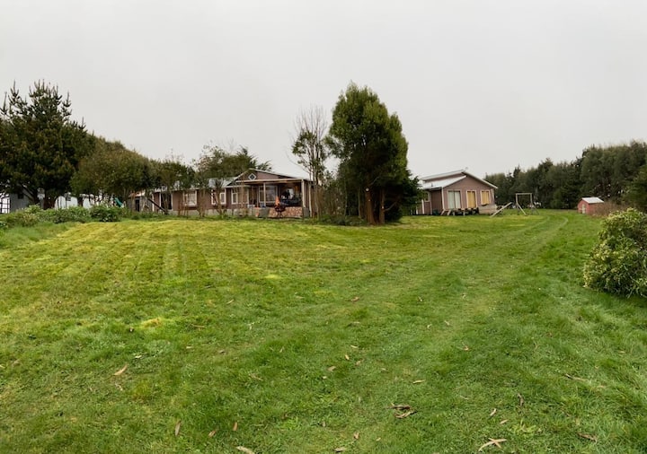 Chalé Con Vista Al Mar Puente Quilo, Terraza. - Ancud