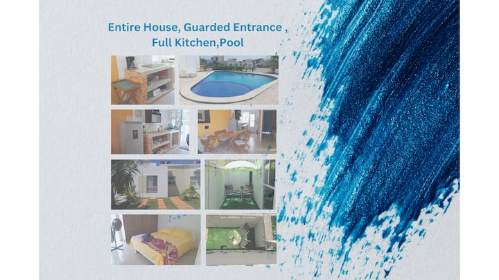 Maison Entière, Sécurisée, Cuisine, Piscine - Cozumel