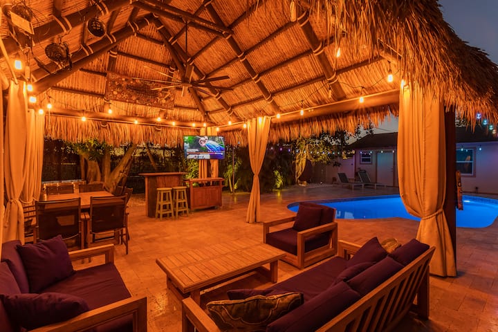 Tiki Paradise Oasis Inwest Palm/newoutdoor Kitchen - West Palm Beach, FL