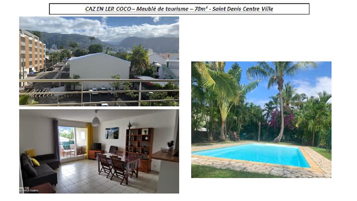 Appartement 4p Meublé Piscine St Denis - Saint-Denis, La Réunion