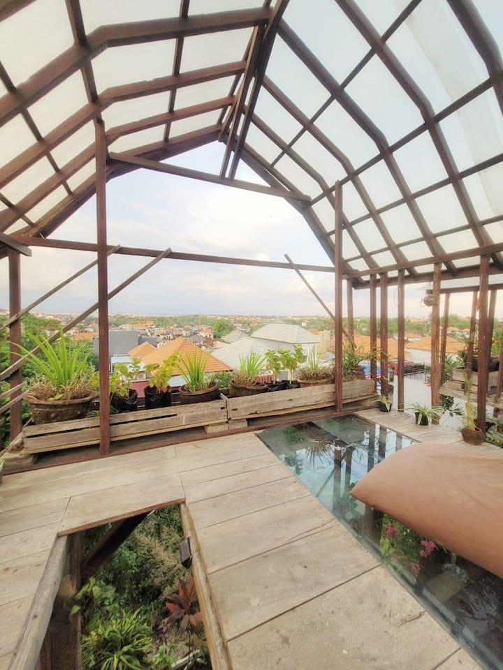 Sea View Villa Jimbaran Wooden Gazebo (3 Wifi) - Jimbaran