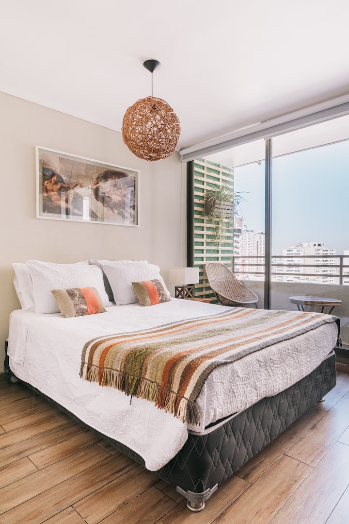 Cozy Studio, Free Parking And Excellent Internet - Santiago