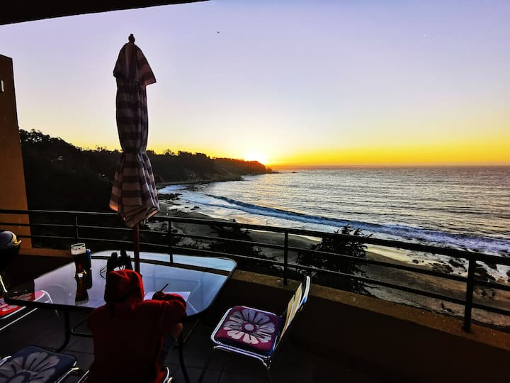 Increíble Depto En Playa Cau Cau, Primera Línea - Quintero