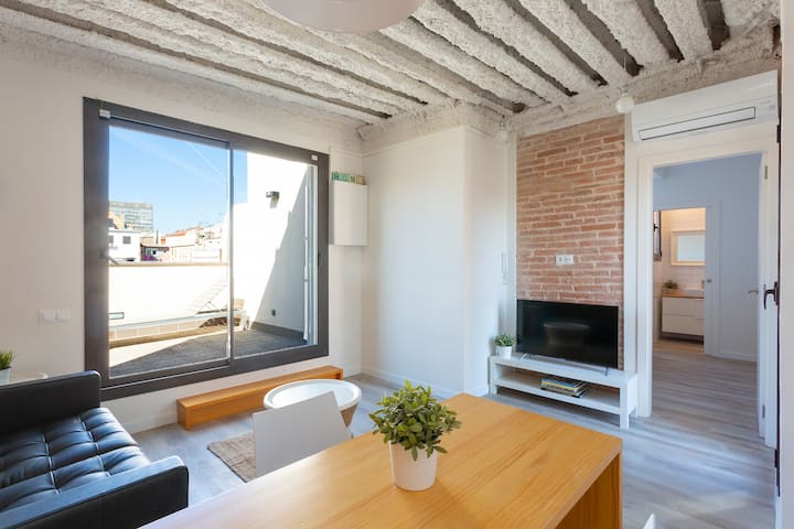 H52mpsa1 Tres Bel Appartement Avec Terrasse Gracia - Barcelone
