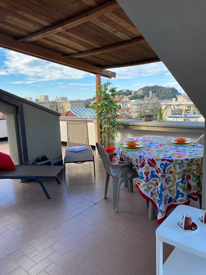 Attique Centrale 100 Mt Mer, Parking Wi-fi Climat - Sestri Levante