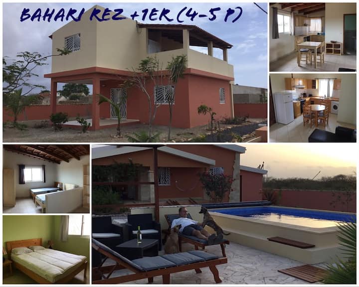 Maison Bahari (4 Ou 5 P) Rez + 1er Piscine Wifi - Kaapverdië