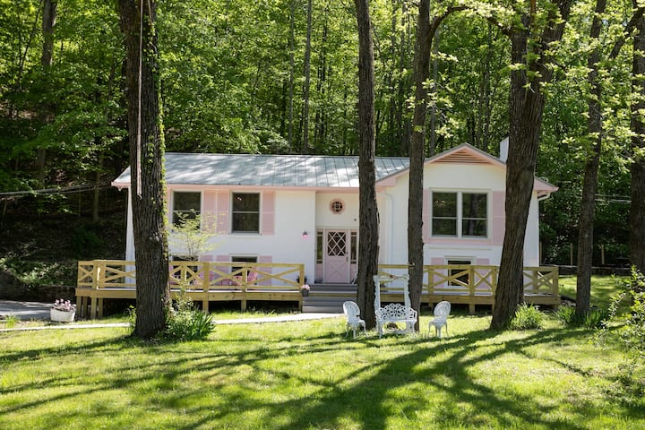 Pink Country Cottage With Mini Donkey Duo - Fairview, TN