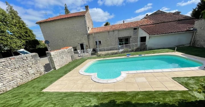 Maison Familiale 20 Pers, Piscine Chauffée - 法國